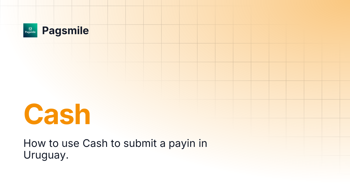 Cash | Pagsmile