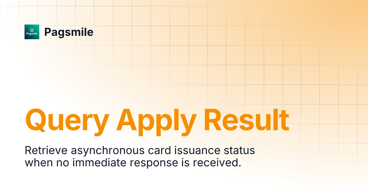 Query Apply Result | Pagsmile